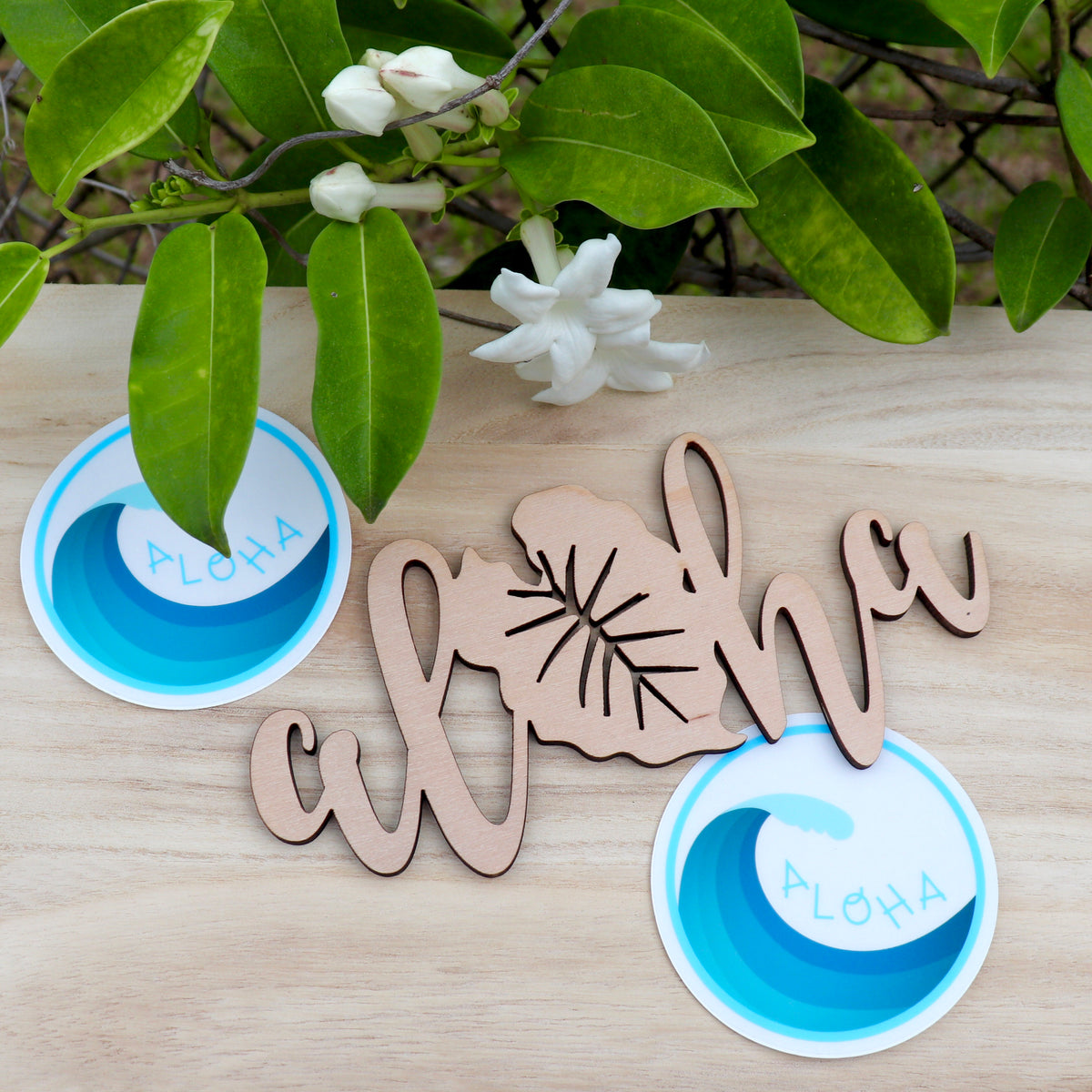Aloha Wave - Clear Large Sticker – Design Jord
